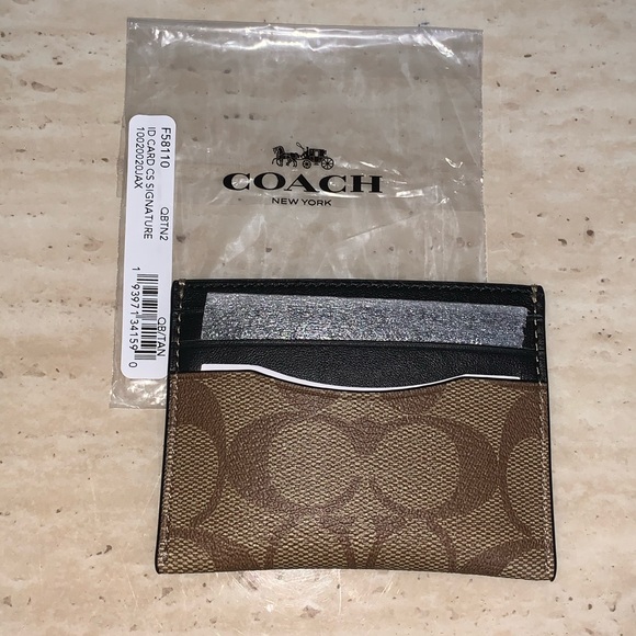 Coach | Bags | Coach Men Slim Cards Case In Signature Canvas | Poshmark